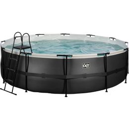EXIT Framepool &raquo;inkl. Sicherheitsleiter&laquo; &Oslash;xH: 488x122 cm, mit Kartuschenfilteranlage und Filterkartusche schwarz &Oslash;/B/H/L: 488cm x Breite x H&ouml;he 122cm 