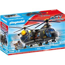 Playmobil Konstruktions-Spielset &raquo;SWAT-Rettungshelikopter (71149), My Action Heroes&laquo; Made in Europe; mit Licht und Sound bunt Einheitsgr&ouml;&szlig;e Konstruktions-