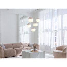 Globo LIGHTING H&auml;ngeleuchte &raquo;RAGUSA&laquo; E27 1 Stk. sandfarbene Pendelleuchte, Mix-Glaskugeln, E27, h&ouml;henk&uuml;rzbar beige 5, &Oslash; 75cm H: 120cm, 1 Stk.