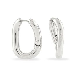 Copenhagen Studios Damen Paar Creolen &raquo;Schmuck Geschenk Edelstahl Ohrring Organics&laquo; silber Edelstahl