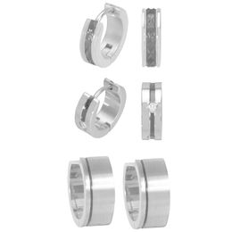 Firetti Damen Creolen-Set &raquo;Multipack Schmuck Geschenk Ohrschmuck Creolenset&laquo; mit Zirkonia (synth.) silber Edelstahl