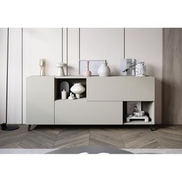 Home Affaire Sideboard &raquo;Phuket, Kommode mit 1 T&uuml;r, 2 Klappen und offenen F&auml;chern&laquo; 1 Stk. tlg. 180 cm breit, modernes Design mit viel Stauraum beige 