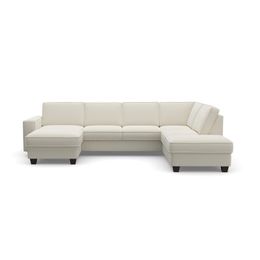 OTTO home Wohnlandschaft &raquo;County U-Form&laquo; wahlweise Ottomane links oder rechts, mit Federkern-Polsterung beige Luxus-Microfaser (100% Polyester);