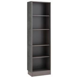 KOCHSTATION Anbauregal &raquo;KS-Tulsa&laquo; 30 cm breit, 200 cm hoch, mit 5 F&auml;chern, MDF Front grau B/H/T: 30cm x 200cm x 60cm