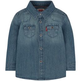 Levi's Kids Jungen Levi's Kids Langarmhemd &raquo;LVB BARSTOW WESTERN SHIRT&laquo; im Jeans-Look for Baby BOYS grau 3M (62), N-Gr
