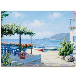 Artland Leinwandbild &raquo;Toller Meeresblick&laquo; Gew&auml;sser 1 Stk. tlg. auf Holzrahmen gespannt blau Leinwand B/H/T: 40cm x 30cm, Leinwandbild Gew&auml;sser Querformat, 1 