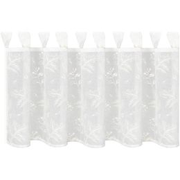 GERSTER Scheibengardine &raquo;Imke&laquo; Schlaufen 1 Stk. tlg. Schlaufen wei&szlig; Wirkware, Polyester 50cm, Schlaufen, 145cm