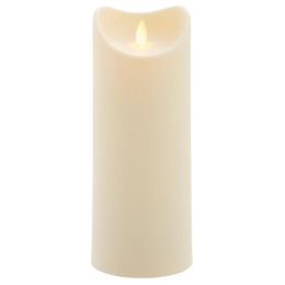 IC Home LED Dekolicht &raquo;LED-Kerze f&uuml;r aussen, Weihnachtsdeko&laquo; 1 Stk. Warmwei&szlig; mit beweglicher Flamme, &Oslash; ca. 8,9 cm, LED-Outdoor Kerze beige &Oslash; 8,9cm H: 