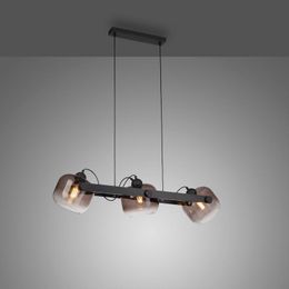 JUST LIGHT Pendelleuchte &raquo;CUP 2.0&laquo; E27 1 Stk. Warmwei&szlig; ExklusiveE27 schwarz 3, &Oslash; 19cm H: 60cm, 1 Stk.
