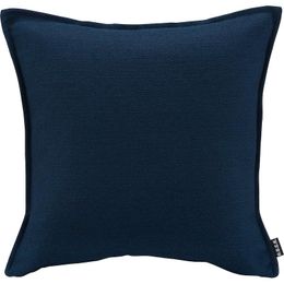 HOCK Dekokissen &raquo;Mali&laquo; einfarbig, Kissenh&uuml;lle mit F&uuml;llung, 1 St&uuml;ck blau Polyester B/L: 45cm x 45cm, 1 Stk.