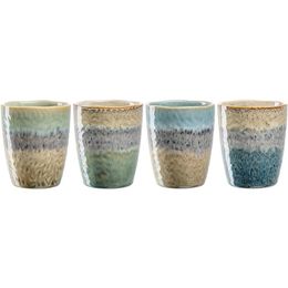 Leonardo Gl&auml;ser-Set &raquo;MATERA&laquo; 300 ml, 4-teilig bunt Keramik &Oslash; 8,2cm x 18cm, 300ml, 4 Stk.