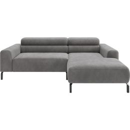 Home Affaire Ecksofa &raquo;Ecksofa, L-Form, incl. Kopfteilverstellung, Breite 223 cm&laquo; wahlweise elektrische Sitztiefenverstellung grau 88% Polyester, 12% 