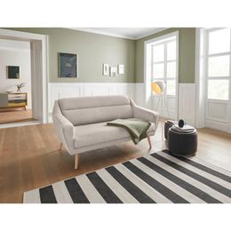 OTTO home 2-Sitzer &raquo;Bille&laquo; mit Naht im R&uuml;ckenkissen und Eiche-Beinen, Design by Morten Georgsen beige Luxus-Microfaser weich (100% Polyester);
