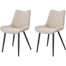 Home Affaire Esszimmerstuhl &raquo;DAWSON, 2er Set, mit Metallgestell in matt schwarz&laquo; (Set) 2 Stk.in verschiedenen Farben, Belsatbarkeit pro Stuhl 120 kg 