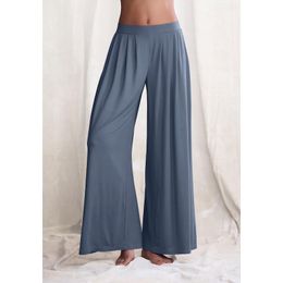 Lascana Damen Lascana Schlupfhose &raquo;Extra Weit&laquo; mit extraweit geschnittenen Beinen blau 32/34, N-Gr