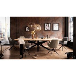 Home Affaire Esstisch &raquo;Tristan&laquo; Massivholz Wildeiche mit echter Baumkante B/H/T: 280cm x 77cm x 110cm