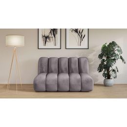 LeGer Home by Lena Gercke 2-Sitzer &raquo;Priya Designersofa, moderne Steppung, auch in Boucl&eacute;&laquo; gem&uuml;tlich und modern, B/T/H: 155/108/84 cm grau 100% 