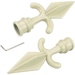 Liedeco Gardinenstangen-Endst&uuml;ck &raquo;Amor&laquo; f&uuml;r Gardinenstangen &Oslash; 16 mm gold 2 Stk.