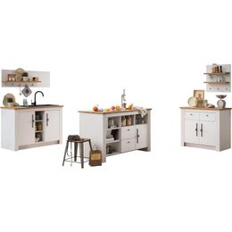 OTTO home K&uuml;che &raquo;KS-Westminster&laquo; Breite 226 cm, ohne E-Ger&auml;te wei&szlig; B/H/T: 226cm x 60cm