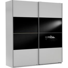 wimex Schwebet&uuml;renschrank &raquo;Easy&laquo; mit Teilglas schwarz-wei&szlig; B/H/T: 180cm x 210cm x 65cm, T&uuml;ren: 2 Stk.
