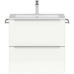 Nobilia Waschtisch-Set &raquo;Levere&laquo; vormontiert, mit Soft-Close, 1 Stk. tlg. wei&szlig; B/H/T: 61cmcm x 59,1cmcm x 48,7cmcm, Griffe chrom