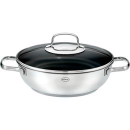 R&ouml;sle R&Ouml;SLE Servierpfanne &raquo;ELEGANCE ProCera&laquo; Edelstahl 18/10 1 Stk. tlg. nat&uuml;rliche Quarzversiegelung ohne PTFE/PFAS, Induktion silber &Oslash; 24cm + H&ouml;he 15cm
