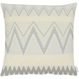 Apelt Dekokissen &raquo;Indira&laquo; Kissenh&uuml;lle mit F&uuml;llung, 1 St&uuml;ck grau Baumwolle, Polyester B/L: 48cm x 48cm, 1 Stk.