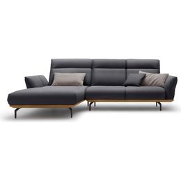 Creation BY ROLF BENZ Ecksofa &raquo;CR.460 Designsofa, verstellbare R&uuml;ckenlehne, hochwertig & bequem&laquo; Sockel in Nussbaum, Winkelf&uuml;&szlig;e in Umbragrau, Breite 