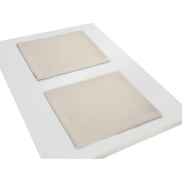 Adam Platzset &raquo;Uni Collection&laquo; beige Obermaterial: 100% Baumwolle B/L: 30cm x 40cm, 2 Stk., Bio-Baumwolle, eckig