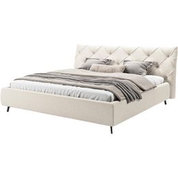 Home Affaire Polsterbett &raquo;Elloree, in 4 Breiten bis 200cm, auch in Leder&laquo; Kopfteilh&ouml;he 105 cm, belastbar bis 280 kg, auch in &Uuml;berl&auml;nge 220cm beige 96%