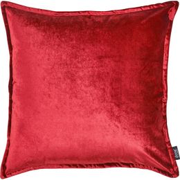 done. Dekokissen &raquo;Glam&laquo; unifarben, Rei&szlig;verschluss, Kissenh&uuml;lle ohne F&uuml;llung, 1 St&uuml;ck rot Polyester B/L: 65cm x 65cm, 1 Stk.