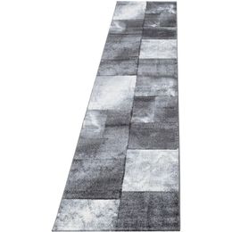 Ayyildiz Teppiche L&auml;ufer &raquo;Hawaii 1710&laquo; rechteckig handgearbeiteter Konturenschnitt, 80cm x 300cm (BxL) grau Kunstfaser B : 80cm 1 Stk., L: 300cm