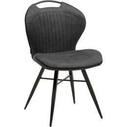 OMG Design Esszimmerstuhl &raquo;Mace&laquo; (Set) 1 Stk.Lederoptik, pflegeleicht, mit praktischem Griff grau Stoff B/H/T: 53cm x 87cm x 61cm, 1 Stk., Stoff uni
