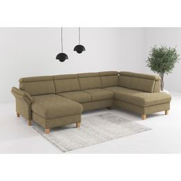 OTTO home Wohnlandschaft &raquo;Glendale, U-Form&laquo; inkl. Kopfteilverstellung, wahlweise mit Vorziehsitz und Bettkasten 100% Polyester B/H/T: 321cm x 84cm x 