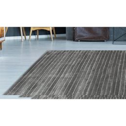 Kayoom Teppich &raquo;Prime 110&laquo; rechteckig 15 mm H&ouml;he Handgefertigtes Unikat, sehr weiche Haptik, pflegeleicht grau Viskose B : 120cm 1 Stk., 15mm, L: 170cm