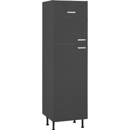Optifit K&uuml;hlumbauschrank &raquo;Parma&laquo; Breite 60 cm grau Holzwerkstoff anthrazit, B/H/T: 60cm x 211,8cm x 58,4cm, T&uuml;ren: 2 Stk., Komplettausf&uuml;hrung