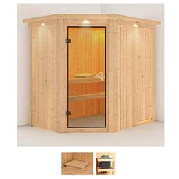 Karibu Sauna &raquo;Swantje&laquo; Set, ohne Ofen beige ohne Ofen, (ohne Ofen)