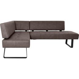 K+w Komfort & Wohnen K+W Komfort & Wohnen Eckbank &raquo;Spider II&laquo; Sitzsteppung, bequem durch Sandwichbauweise, 2 Stellma&szlig;e braun B/H/T: 165cm x 88cm x 195cm, Microfaser 1, 