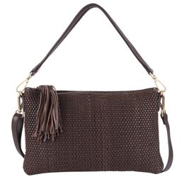 Harbour 2nd Damen Harbour 2nd Clutch &raquo;Ivellina&laquo; Damen Handtasche, Umh&auml;ngetasche, Schultertasche mit modischen Fransen braun B/H/T: 31cm x 20cm x 4cm
