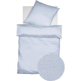 Fleuresse Bettw&auml;sche &raquo;Porto&laquo; 3 Stk. 100% Baumwolle, in Gr. 135x200, 155x220, 200x200cm, Rei&szlig;verschluss blau Buntgewebe, Obermaterial: 100% Baumwolle B