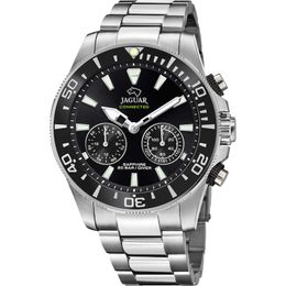 Jaguar Herren Chronograph &raquo; Connected&laquo; Armbanduhr, Quarzuhr, Herrenuhr, Saphirglas, Stoppfunktion, Swiss Made schwarz Einheitsgr&ouml;&szlig;e