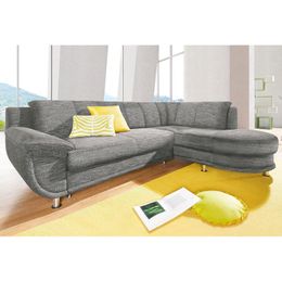 Trendmanufaktur Ecksofa &raquo;Rondo, zeitlos und elegant, bequem, L-Form&laquo; wahlweise mit Federkern, wahlweise mit Bettfunktion beige Softlux -Kunstleder;