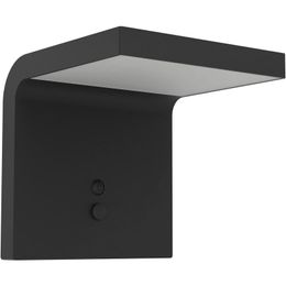 Eglo LED Solarleuchte &raquo;Spiante Wandlampe, Solarlampe, Au&szlig;enlampe aus Kunststoff, IP44, Lampe&laquo; LED-Modul 1 Stk. Neutralwei&szlig; Solarleuchte - L14 x H14 x 