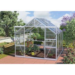 Vitavia Gew&auml;chshaus &raquo;Mars 6700&laquo; Alu-Profile, 3 mm Sicherheitsglas silber B/H/T: 257cm x 231,8cm x 258cm
