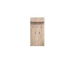 Home Affaire Garderobenpaneel &raquo;Umbria, Wandregal mit Haken, Wandgarderobe, Aufh&auml;nger&laquo; mit Regal, H&ouml;he 137 cm, in Grau Eiche grau Holzwerkstoff B/H/T: 