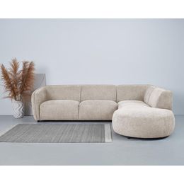 Home Affaire Ecksofa &raquo;OSTRUP Rundsofa, L-Form, Naturt&ouml;ne, Boucle oder Chenille&laquo; Breite 273 cm, organische Form mit sanften Rundungen beige 100% 