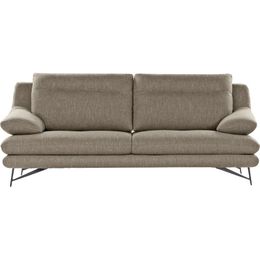 Calia italia 3-Sitzer &raquo;Cezanne modern, elegant und bequem, aufwendige Detailverarbeitung&laquo; wahlweise mit Sitztiefenverstellung beige B/H/T: 215cm x 