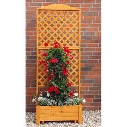 Promadino Spalier &raquo;Romantica&laquo; mit Pflanzkasten, BxTxH: 80x38x210 cm braun Holzwerkstoff B/H/T: 80cm x 210cm x 38cm