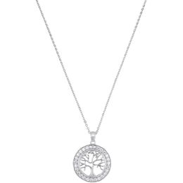 Amor Damen Kette mit Anh&auml;nger &raquo;Lebensbaum&laquo; mit Zirkonia (synth.) silber Silber 925 (Sterlingsilber)