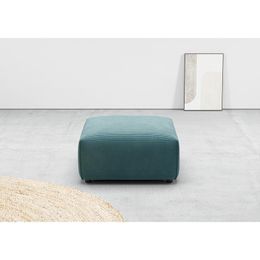 Home Affaire Hocker &raquo;Glimminge auch in Breitcord, Feincord und Easy care-Bezug&laquo; passend zur Serie "Glimminge" blau 12% Polyacryl, 88% Polyester B/H/T: